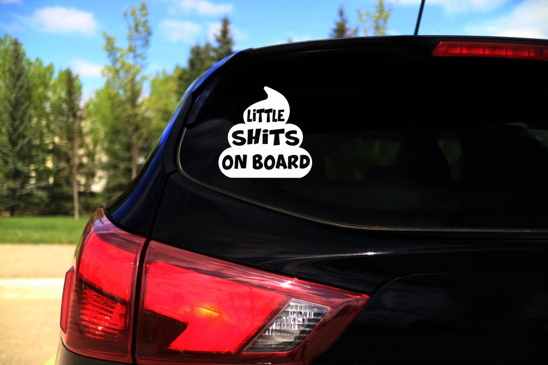 Little Shits on Board, Babies on Board, Kids on Board Decal - Etsy