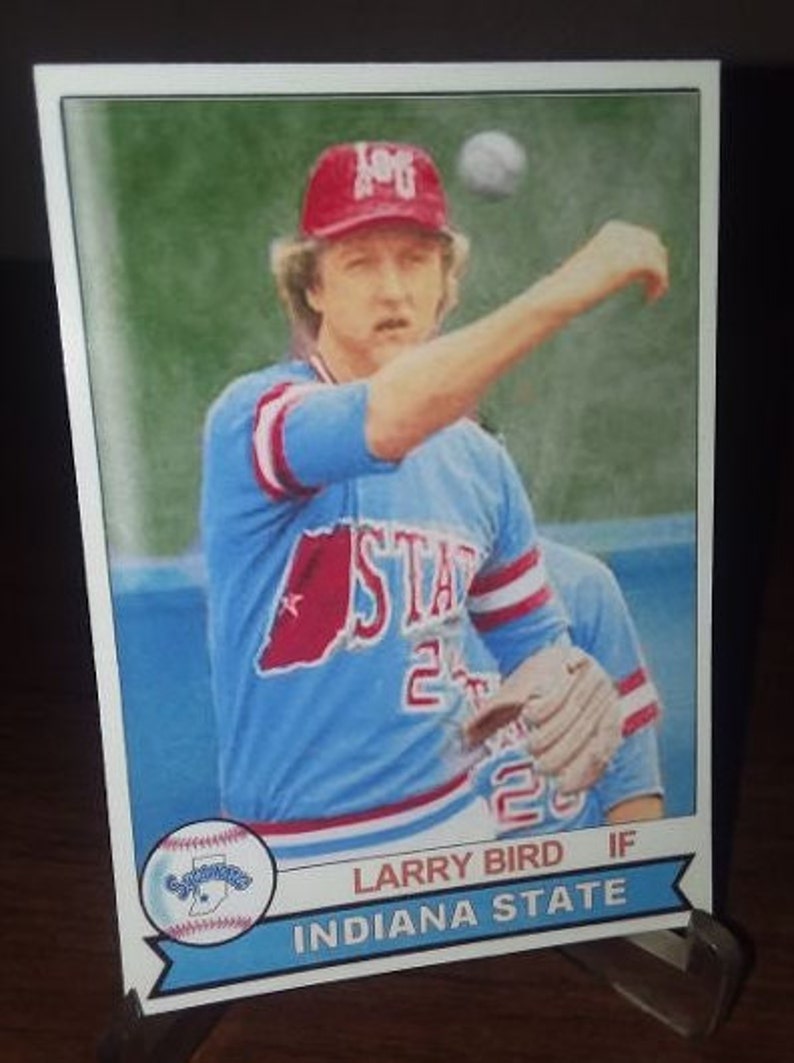Indiana State Baseball Larry Bird 1979 Style Custom Handmade - Etsy