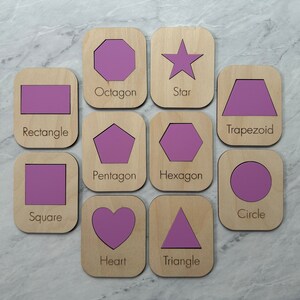 Educational Shape Cards | Montessori Shape Flashcards | Montessori ...