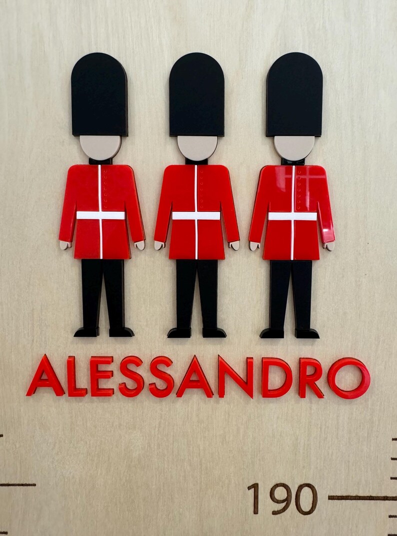 Personalised Wooden Growth Chart | Custom Wood Wall Hanging Height ...