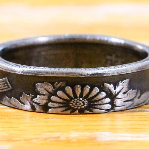 Japan 50 Sen Silver Coin Ring - Etsy