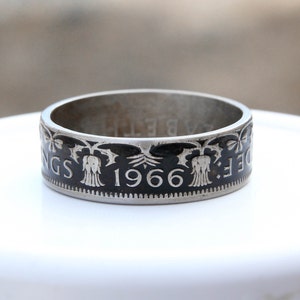 Two Shilling Coin Ring, Elizabeth II, Florin, Coin Ring, Promise Ring ...