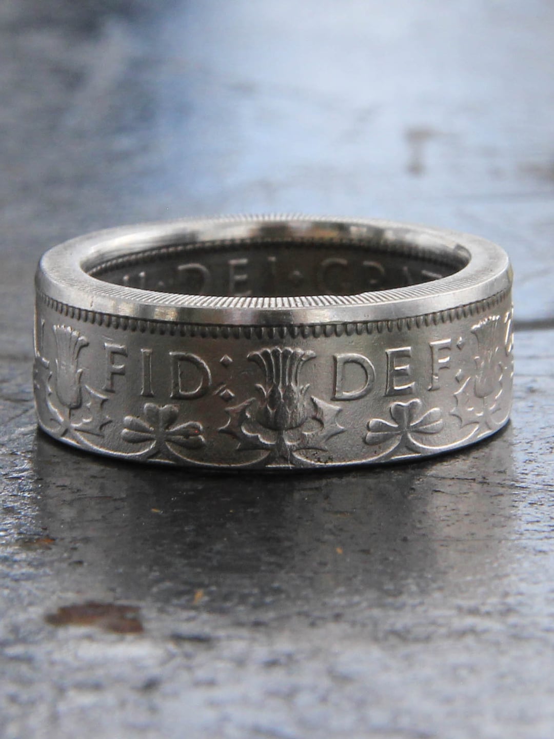 Two Shilling Coin Ring, Elizabeth II, Florin, Coin Ring, British Ring ...