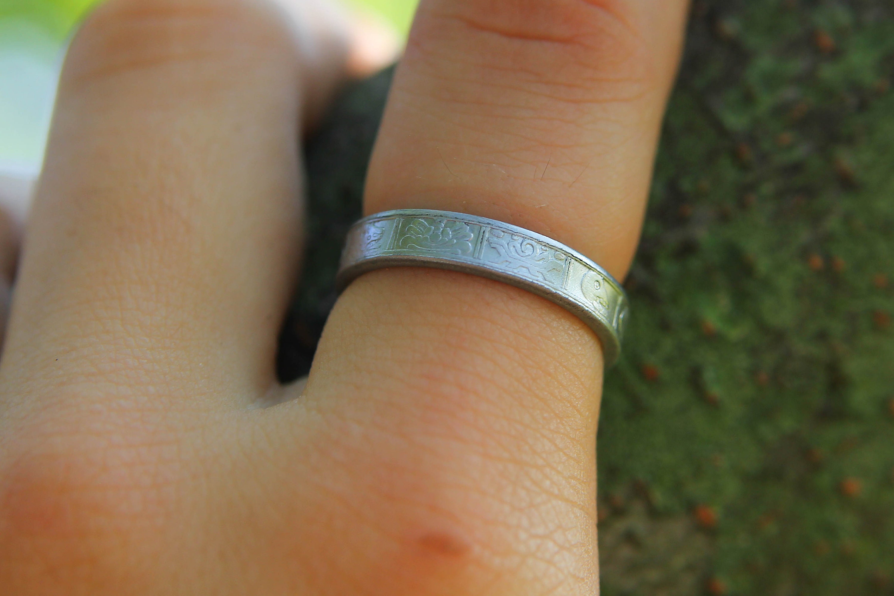 2 Peso Coin Ring Mexico Mexican Coin Ring Aztec Calendar - Etsy