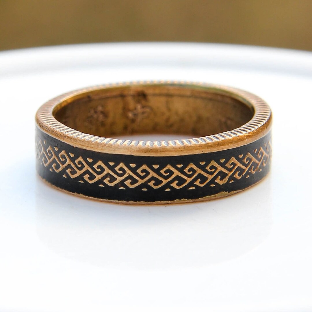 Powder Coated Taiwanese 1 Yuan Coin Ring, Taiwan Coin Ring, Coin Ring ...