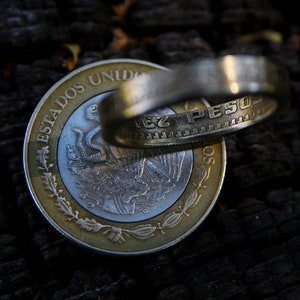 10 Peso Coin Ring Mexico Mexican Coin Ring - Etsy