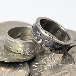 100 Yen Coin Ring, Japanese Coin Ring, Japanese Coins, 100 Yen, Anime ...