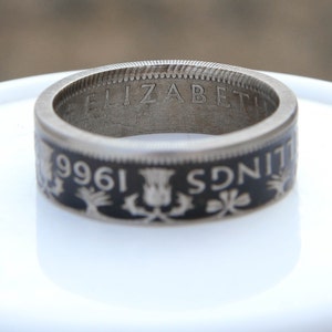 Two Shilling Coin Ring, Elizabeth II, Florin, Coin Ring, Promise Ring ...