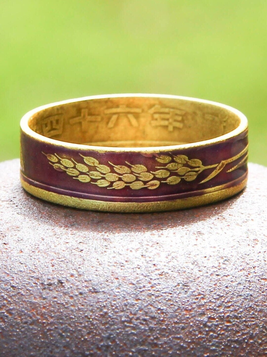 NEW Powder Coated Japanese 5 Yen Coin Ring Lucky Coin Ring - Etsy