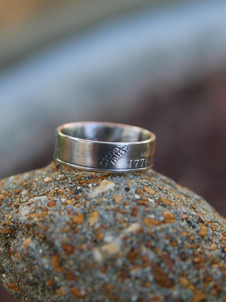 Bicentennial Quarter Ring, Quarter Ring, Coin Ring, US Quarter Coin ...