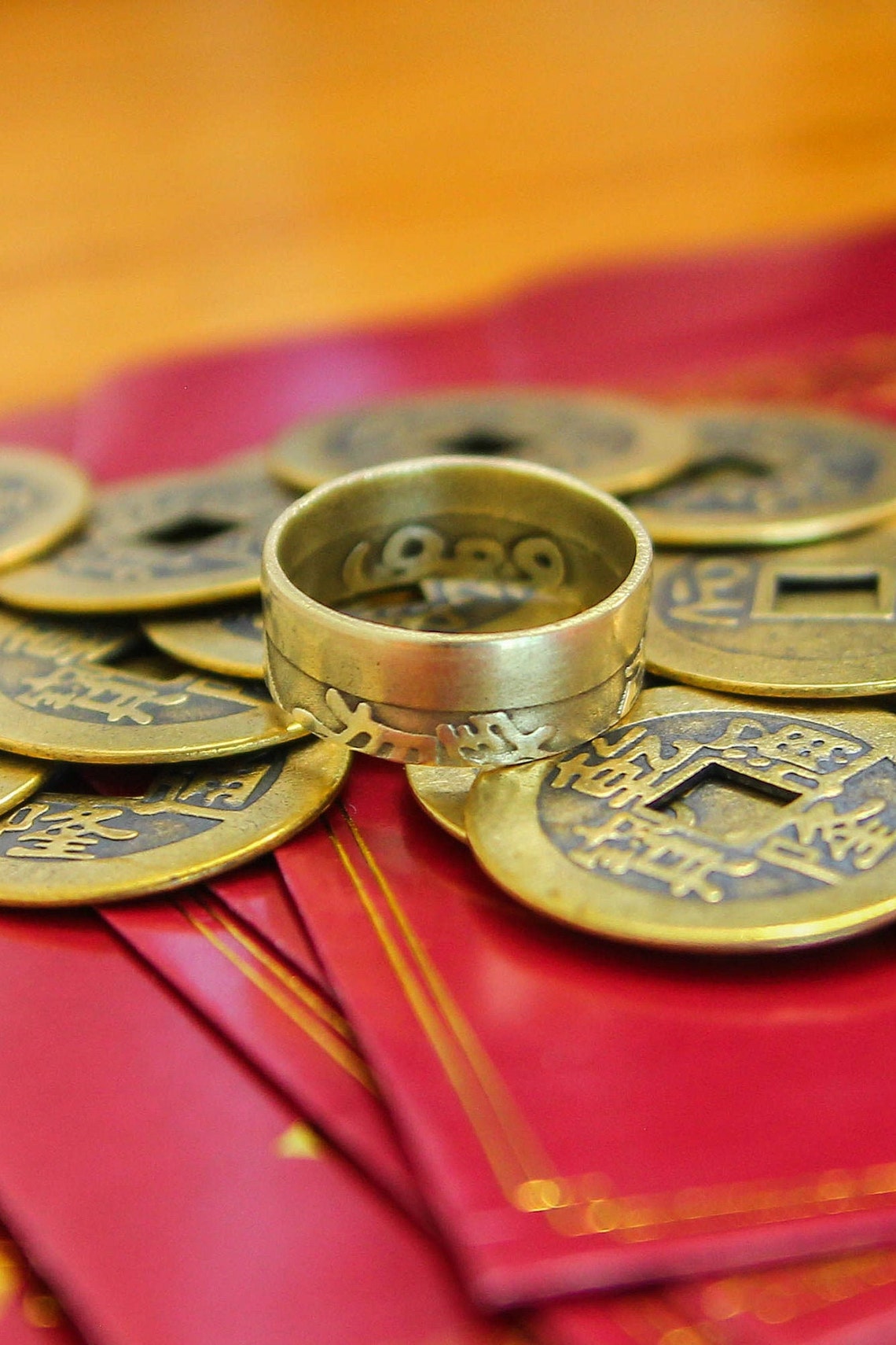 Lucky Feng Shui Coin Ring Chinese New Year CNY Chinese Coin - Etsy