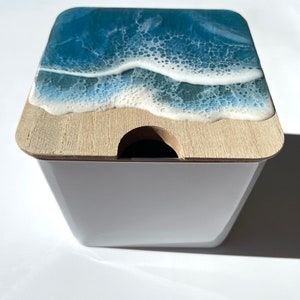 Blue 3D Ocean Waves Metal Storage Bin 4.5”x4.5”x4.5 - Etsy