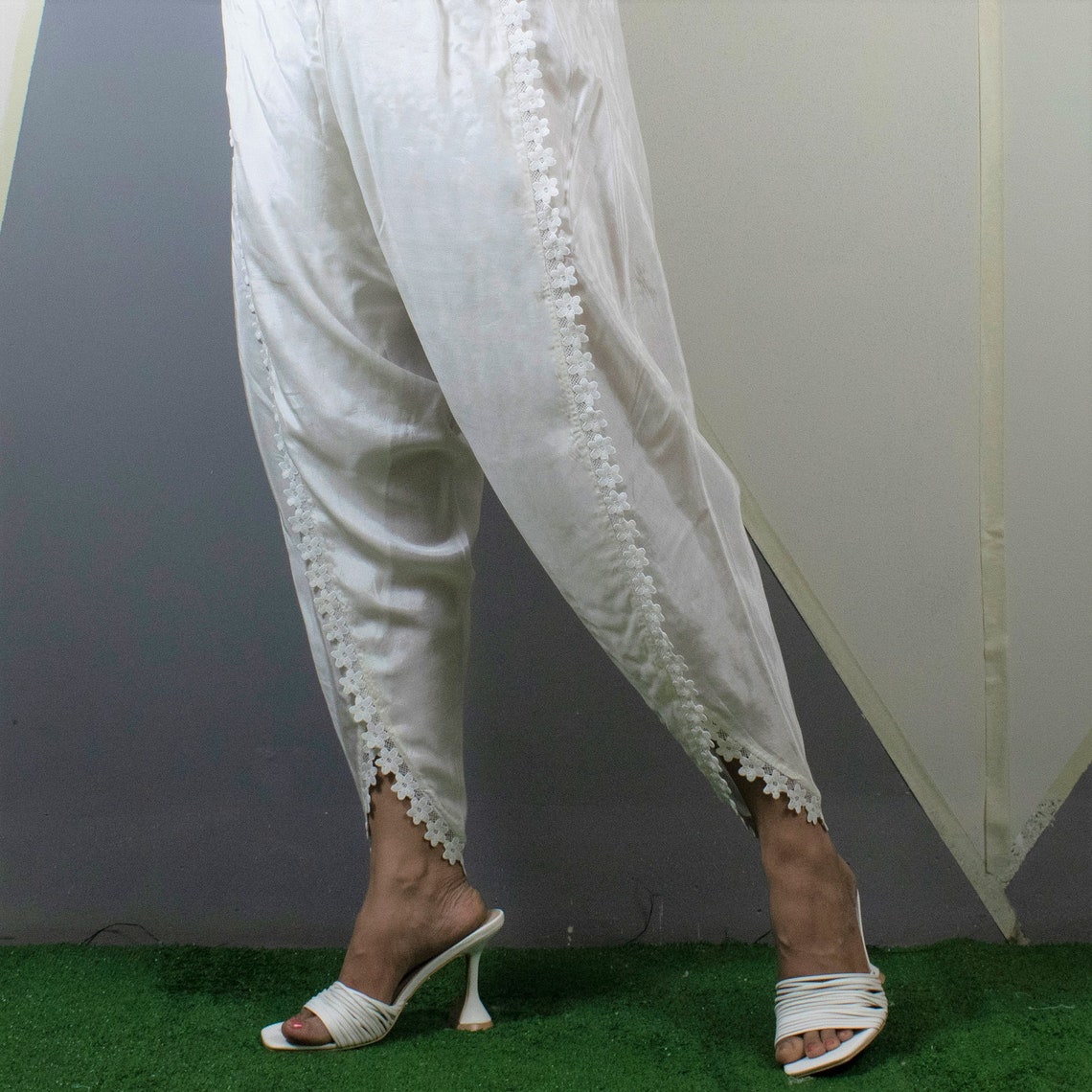 Pakistani Cotton Silk Dhoti Pants for Women, Trousers, Elasticated ...