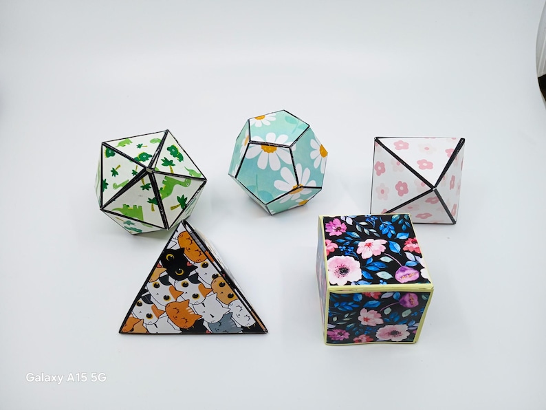 Printable Platonic Solids Paper Models | Digital Download | 3D ...