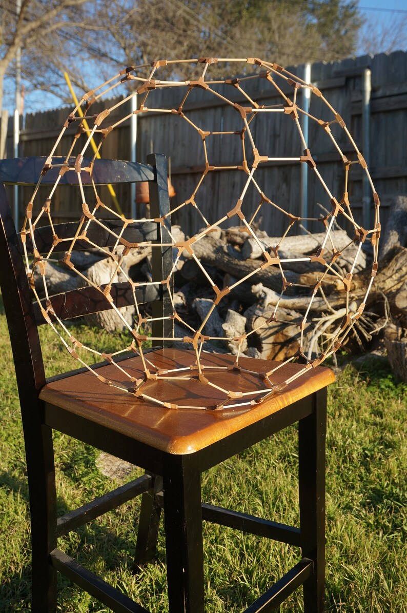 Handcrafted Great Rhombicosidodecahedron Wooden Sculpture - Sacred ...