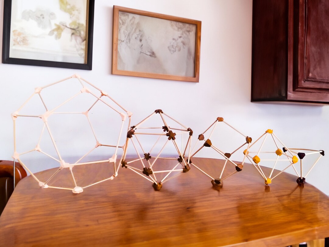 Geometric Wooden Decor Set - Build Your Own Platonic Solids ...