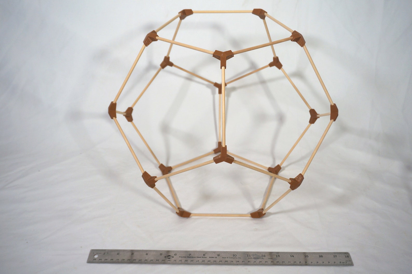 Wooden Large Platonic Solids Geometry Set, Learning Aid and Educational ...