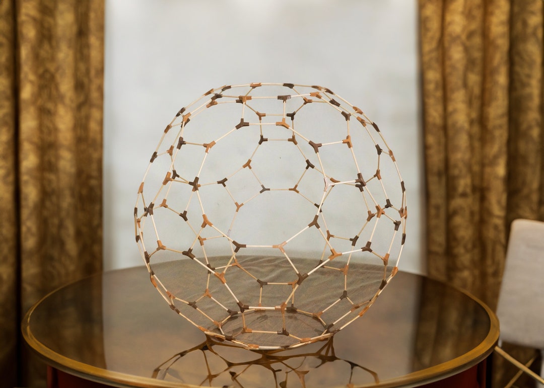 Handcrafted Great Rhombicosidodecahedron Wooden Sculpture - Sacred ...