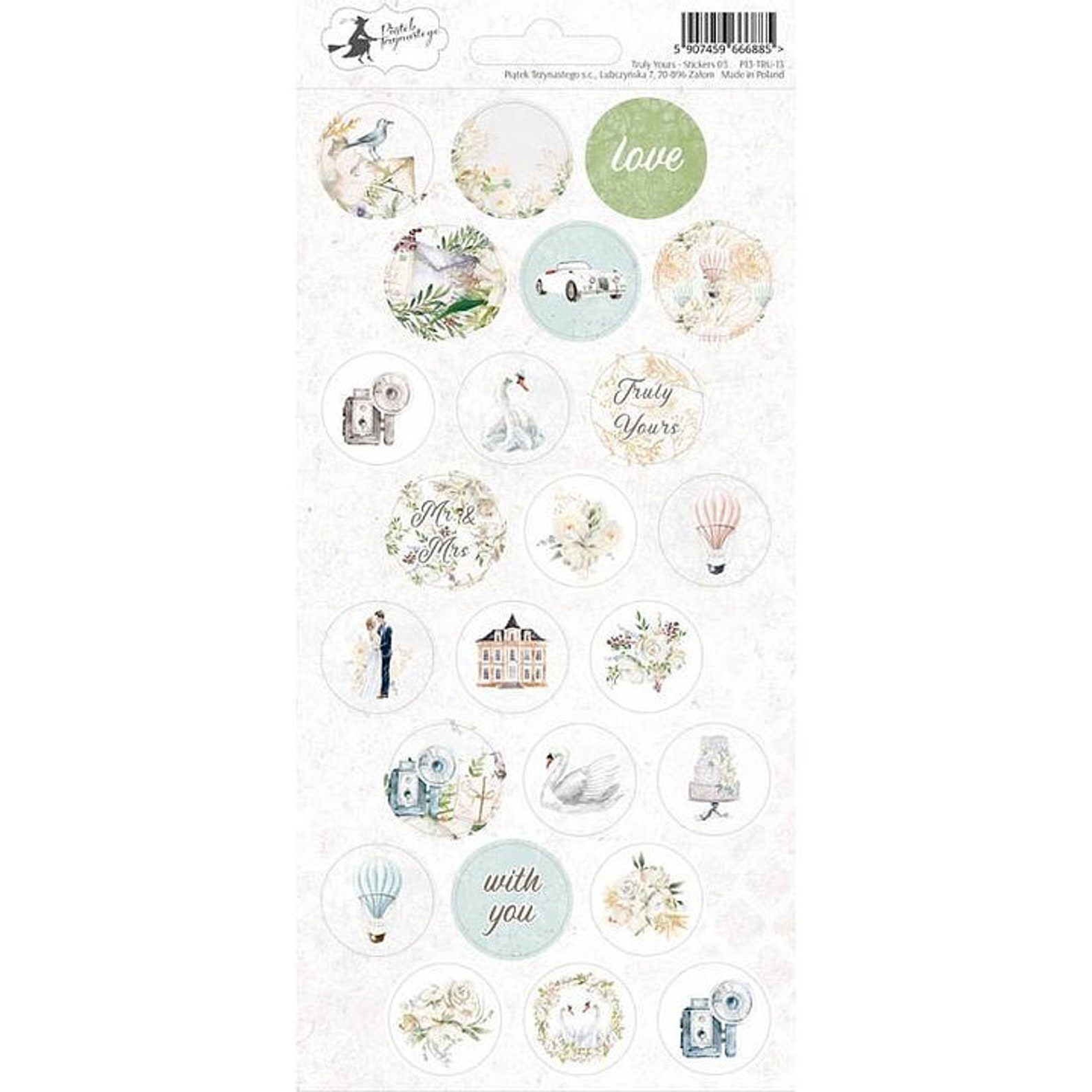 P13 - Truly Yours Collection - Cardstock Sticker Sheet Set of 2 - Etsy