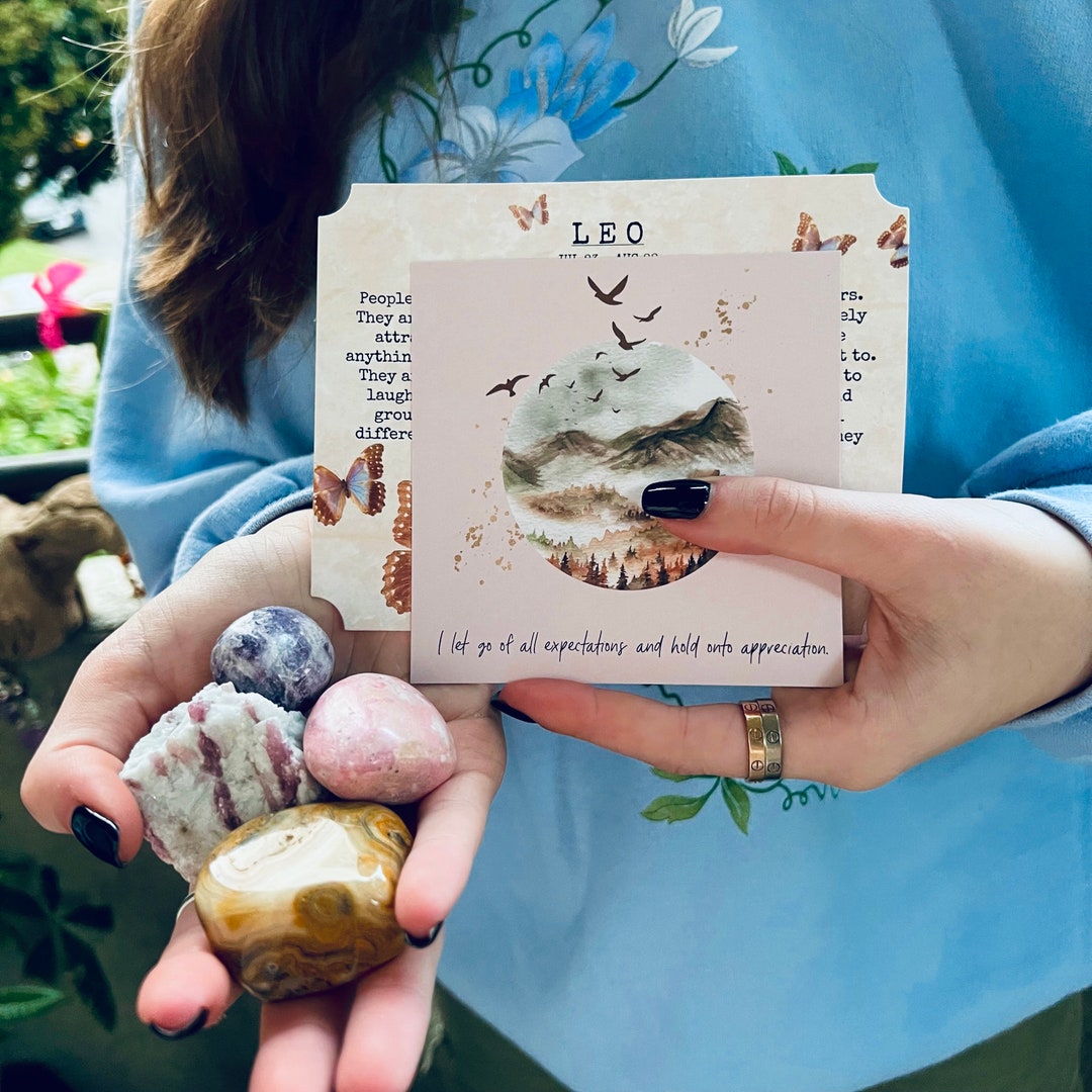 Leo Crystal Set for Royalty & Warmth of Heart - Includes Aura Cleansing ...