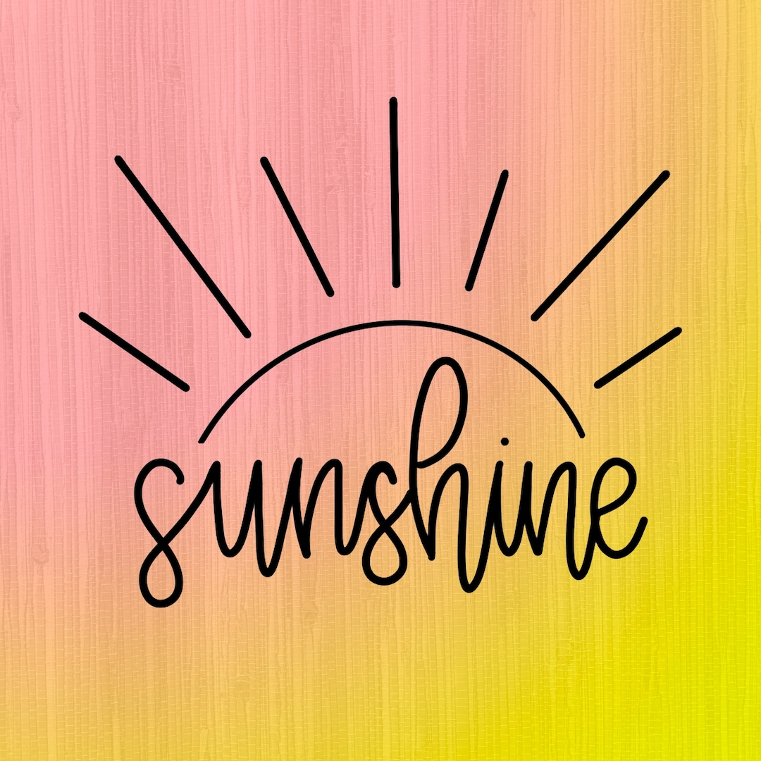 Sunshine SVG// Cutting File // SVG //PNG // Hand Drawn - Etsy