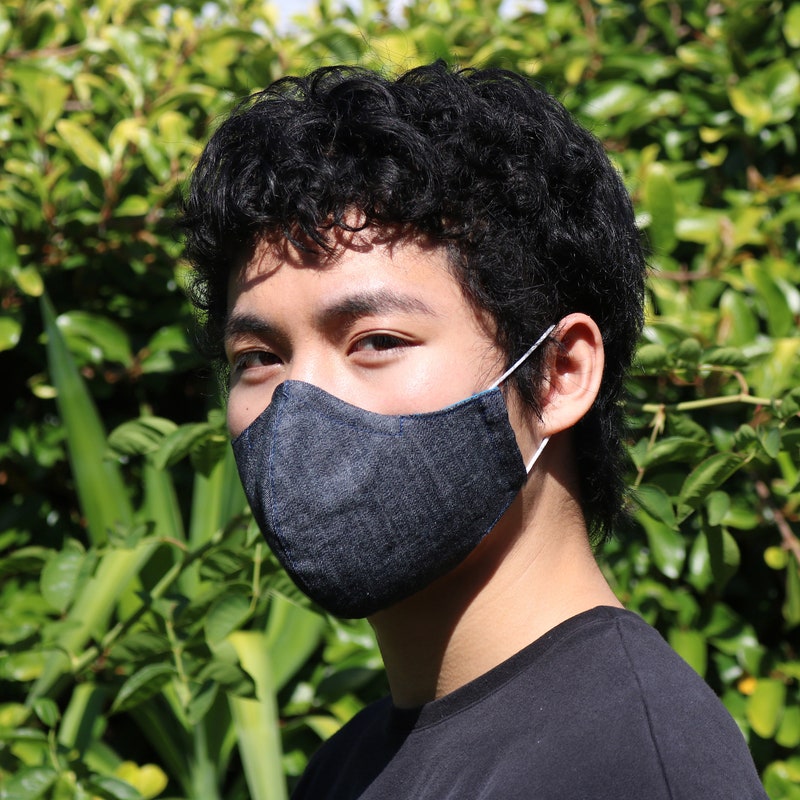 Denim Face Mask - Etsy