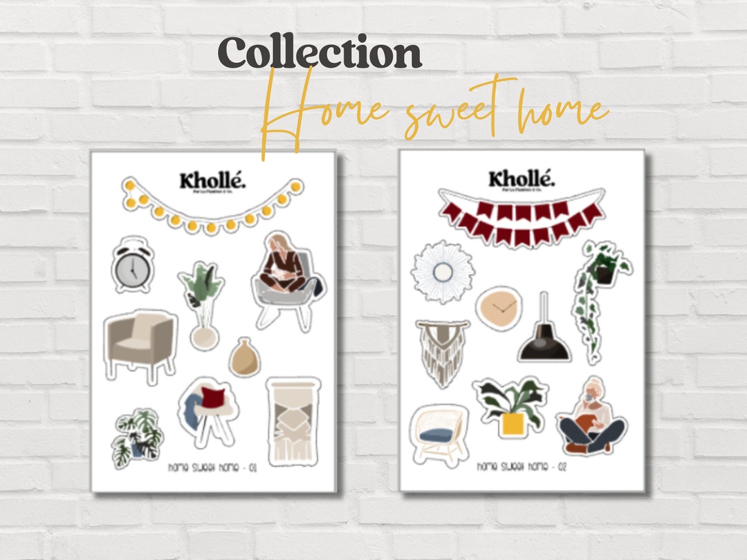 Sticker Home Sweet Home Sticker Sheet for Planner, Autumn Sticker for ...