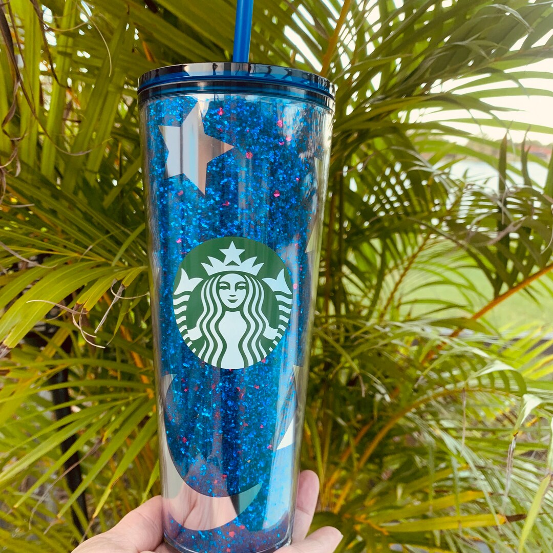 Starbucks Disney Wishes Come True Blue Glitter Cup Tumbler - Etsy