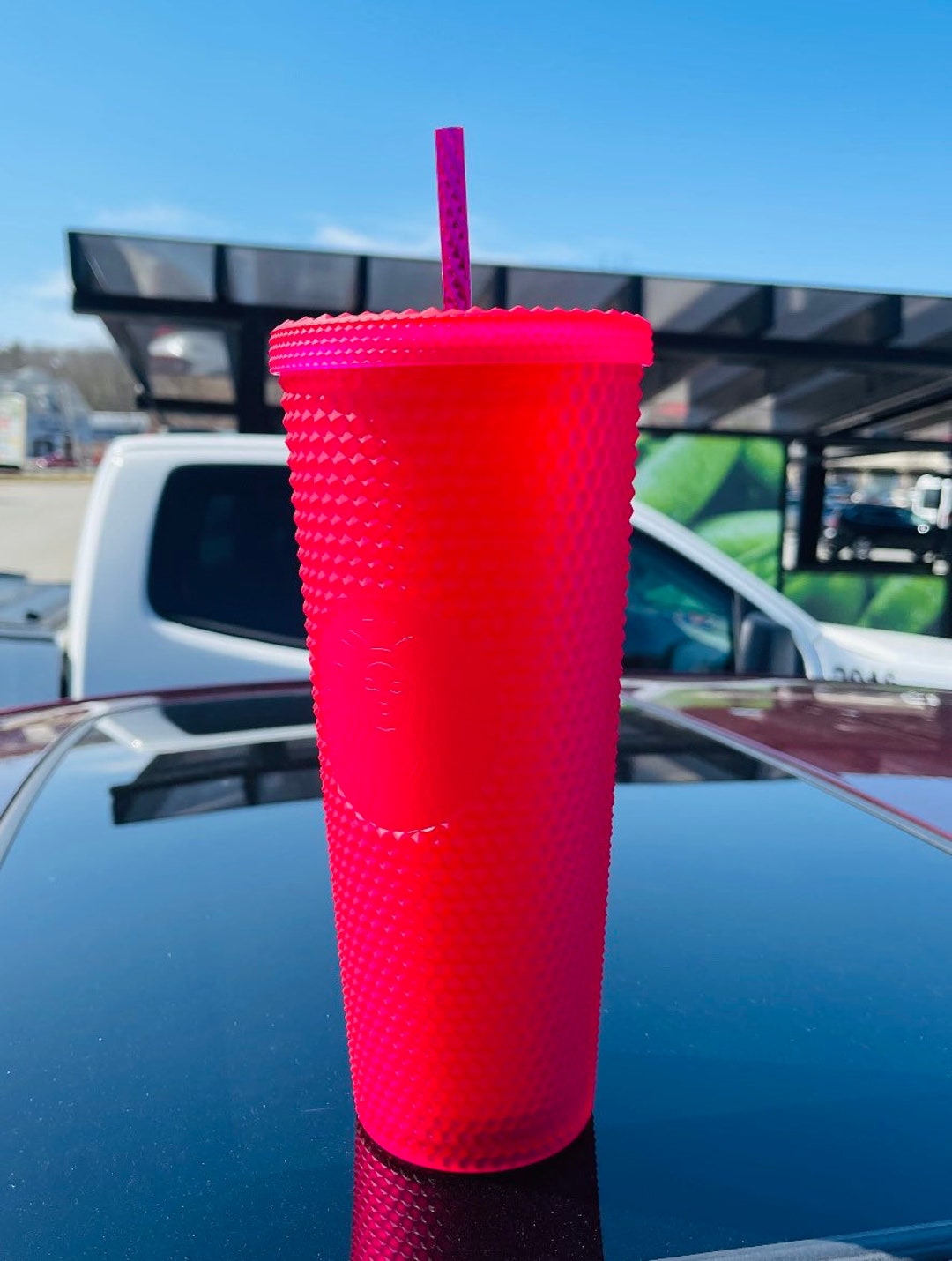 Starbucks Ruby Bling Pink Soft Touch Jelly Studded Tumbler - Etsy