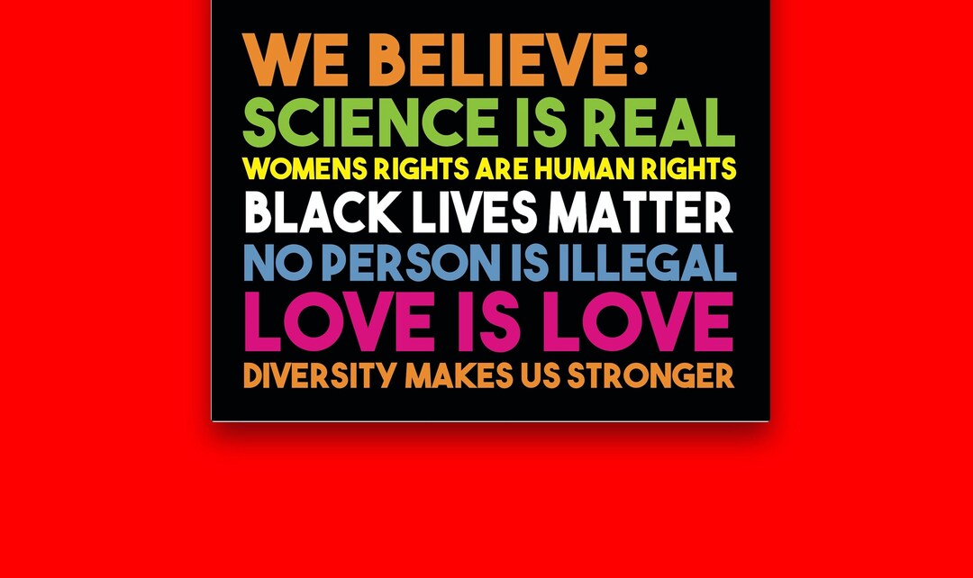 5 PACK: We Believe Yard Sign- Black Lives Matter, Women’s Rights, LGBTQ ...