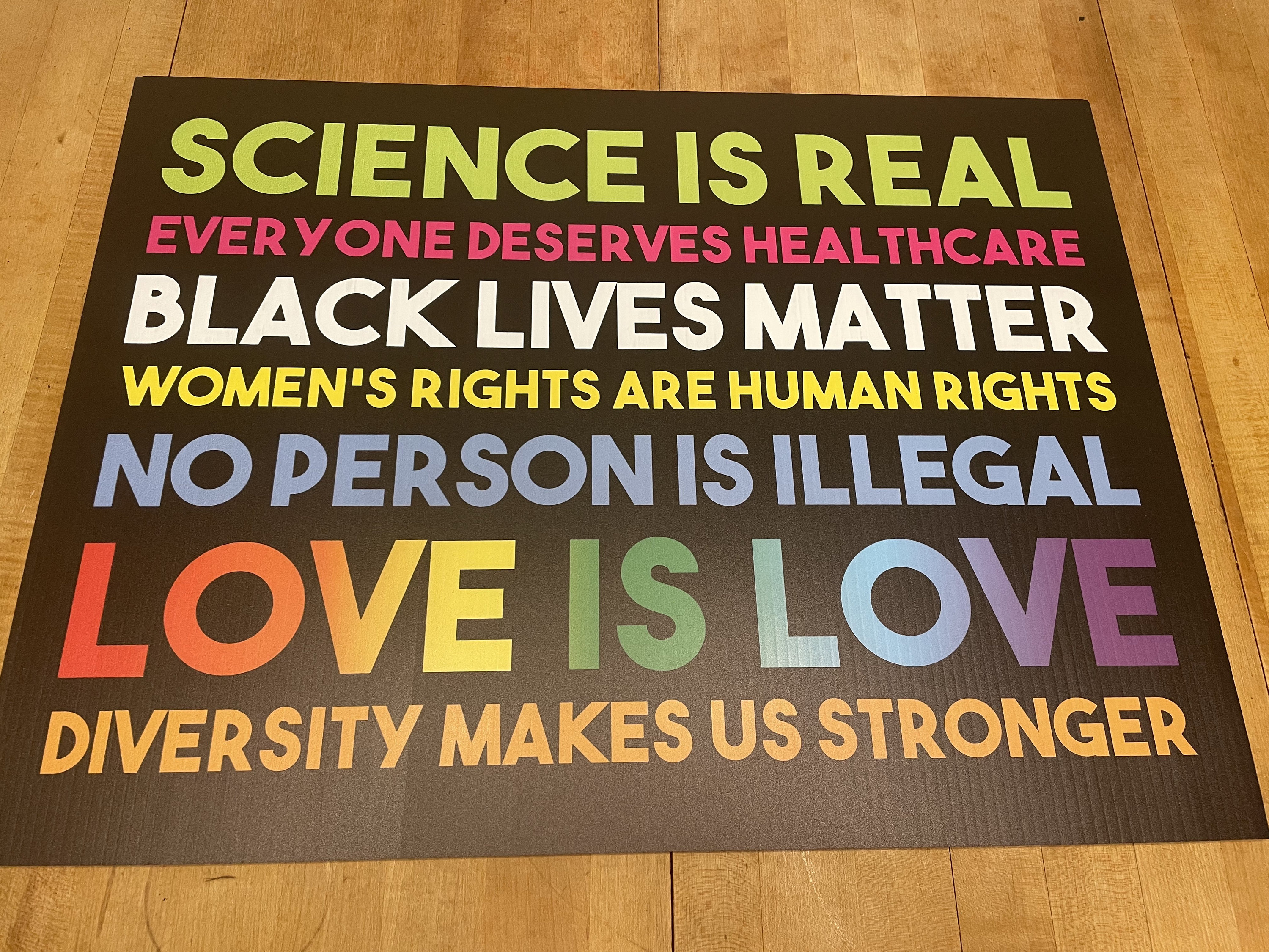 YARD SIGN Black Lives Matter LGBTQ Womens Rights Science | Etsy