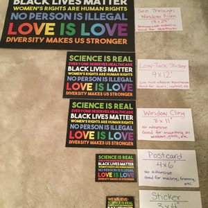 5 PACK: We Believe Yard Sign- Black Lives Matter, Women’s Rights, LGBTQ ...