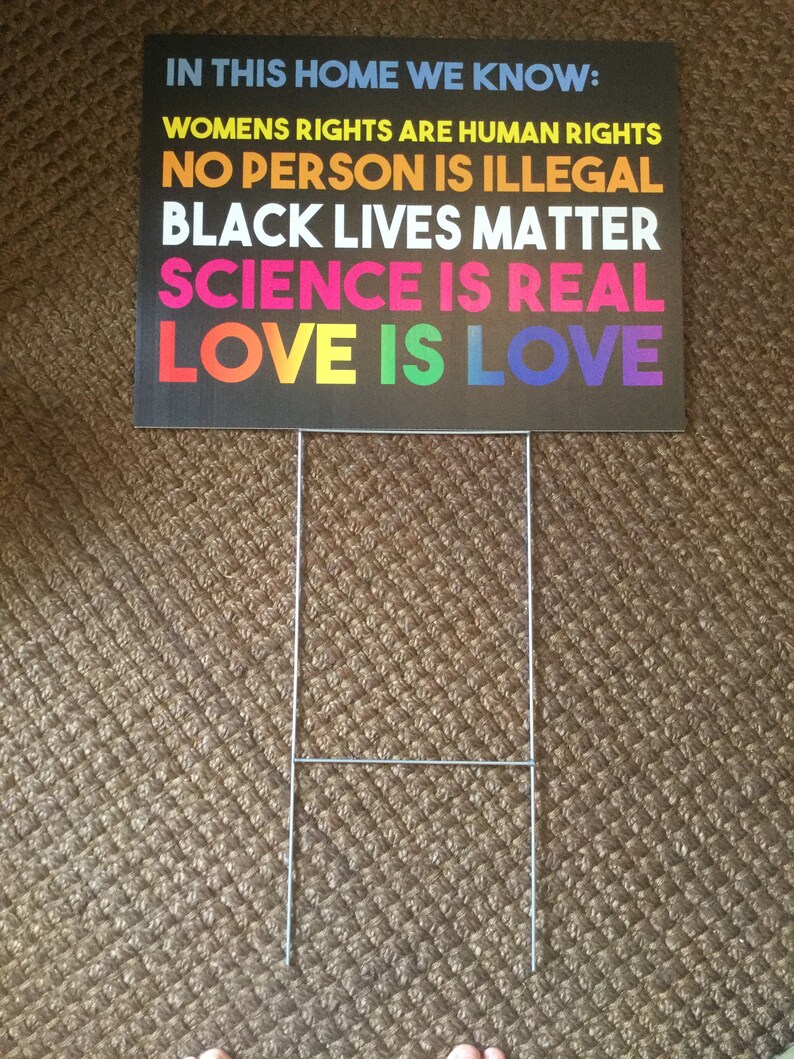 5 PACK: Love is Love Yard SIGN- Black Lives Matter, LGBTQ, Women’s ...