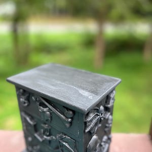 Gothic Skull Jewelry Box: Hand-painted Black Goth Decor - Etsy