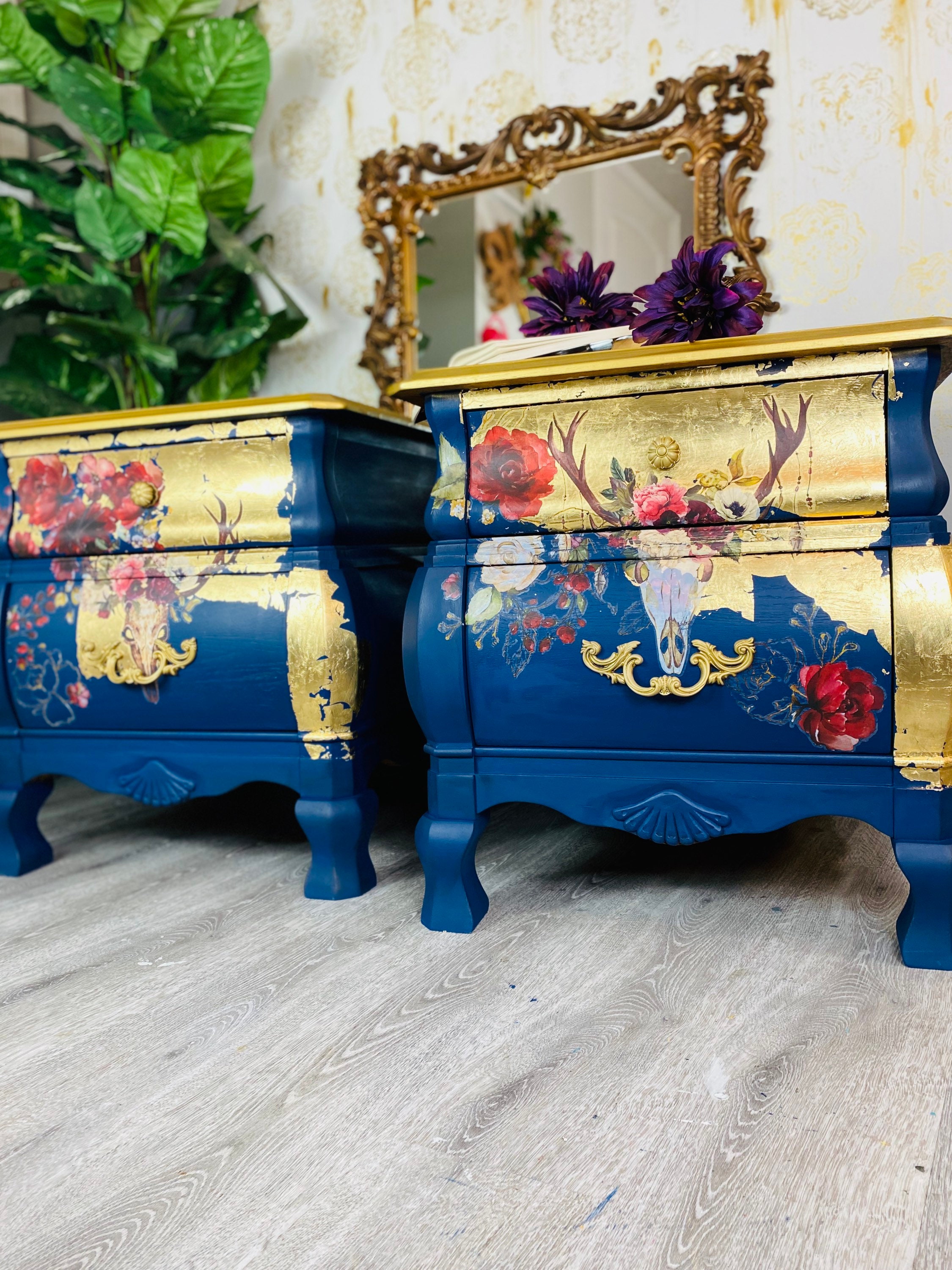 Made to order Bombay nightstands painted furniture boho - Etsy.de