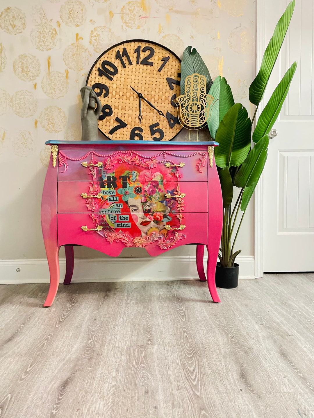 Made-to-order Hand-painted Bombay Chest - Colorful Bohemian Dresser - Etsy
