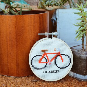 Bicycle Cross Stitch Pattern Beginner Cross Stitch PDF Cycologist ...