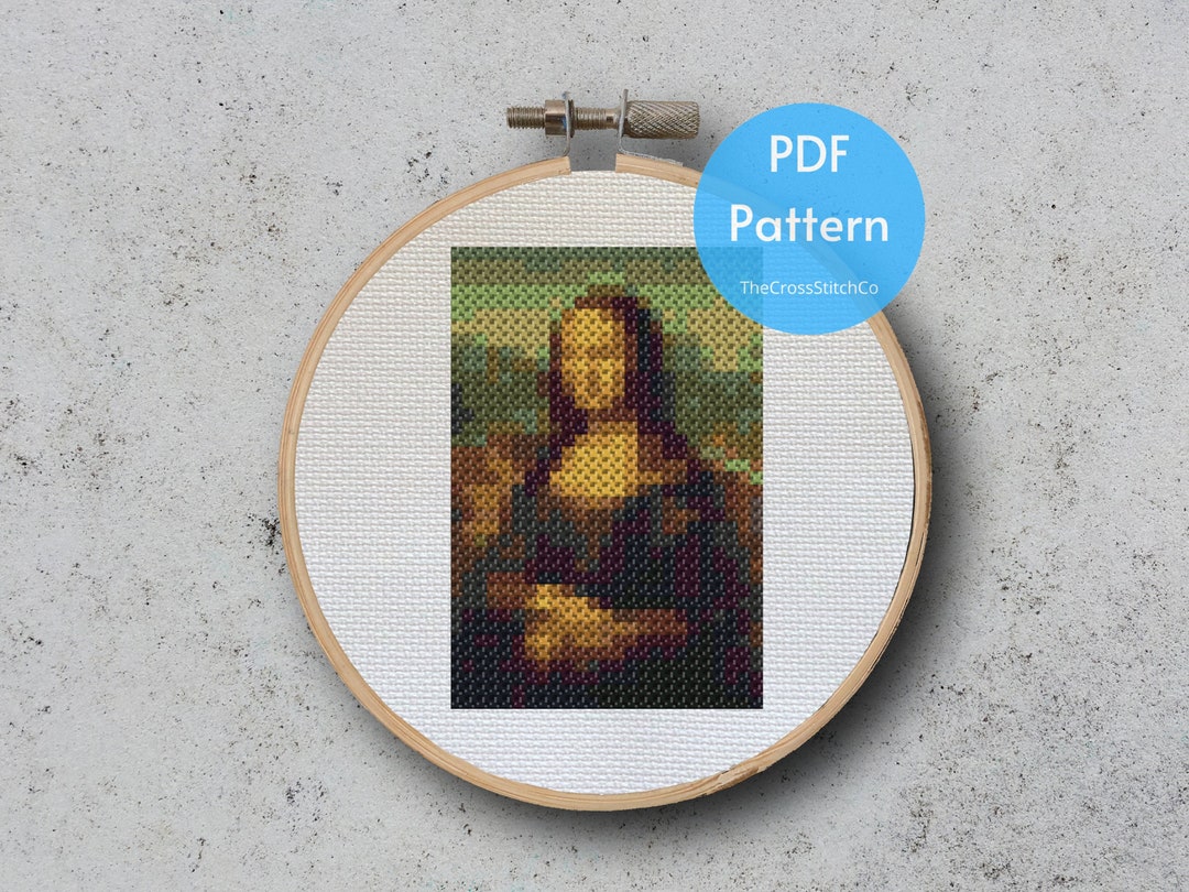 Mona Lisa Cross Stitch Pattern | Leonardo Da Vinci Cross Stitch ...