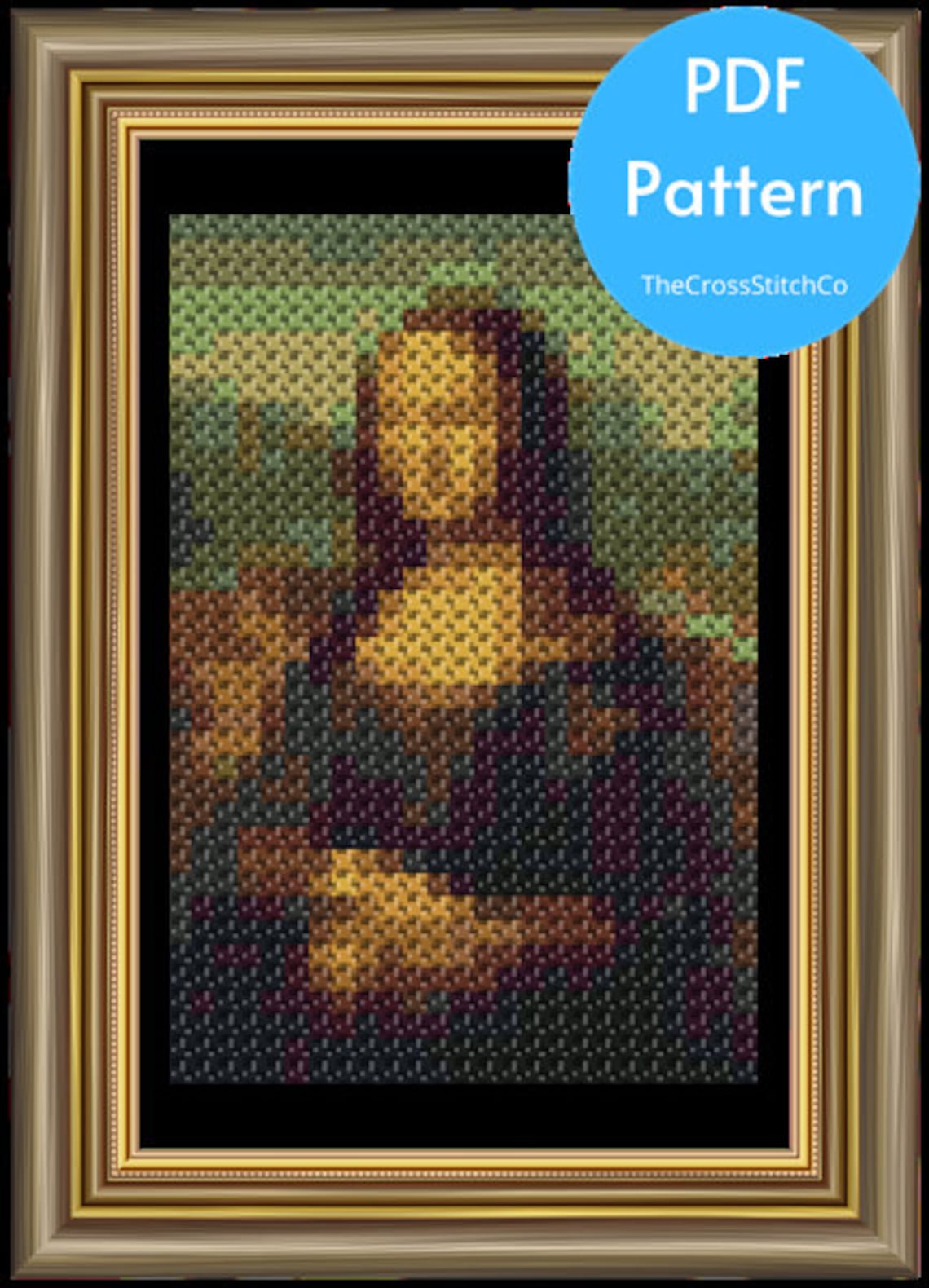 Mona Lisa Cross Stitch Pattern | Leonardo Da Vinci Cross Stitch ...