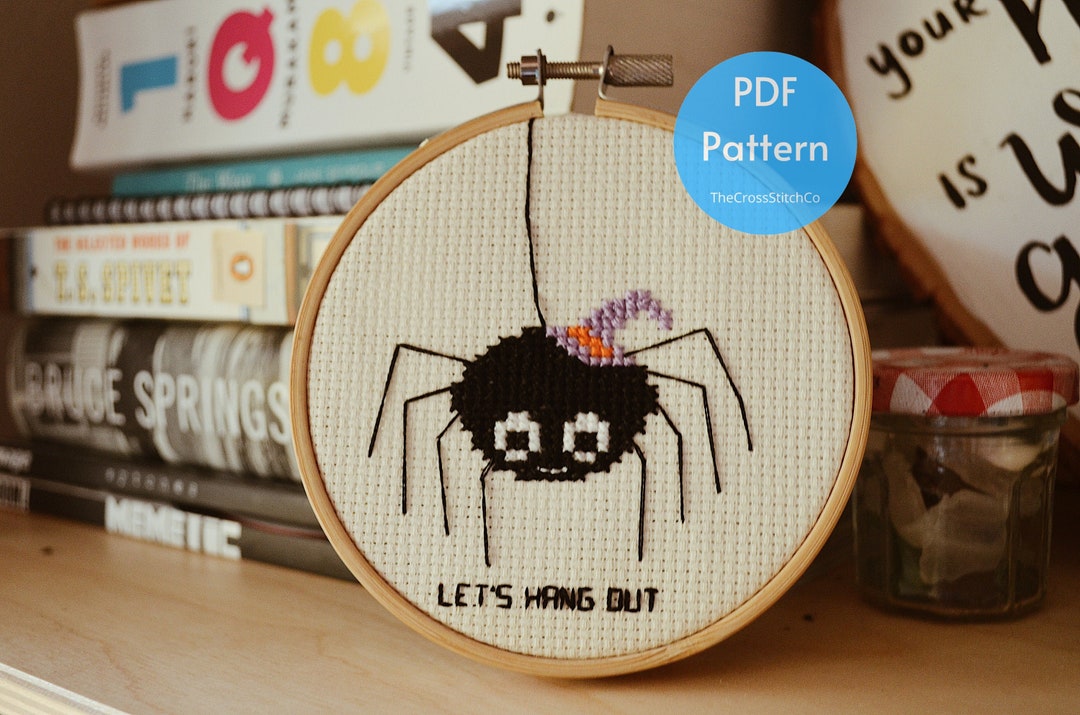 Spider Cross Stitch Pattern | Beginner Cross Stitch | PDF | Halloween ...