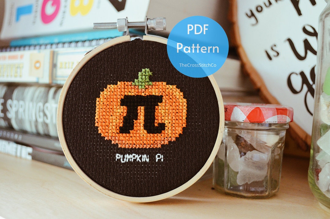 Pumpkin Pi Cross Stitch Pattern | Beginner Cross Stitch | PDF ...