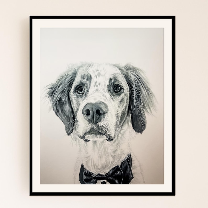 Hand-sketched Pet Portrait: Realistic Fine Art, Custom Drawing - Etsy