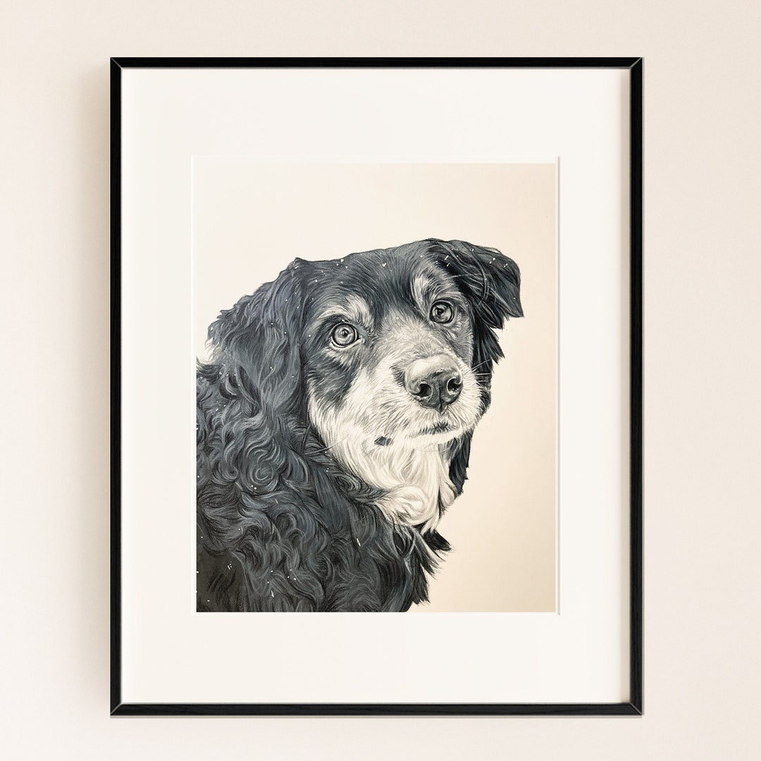 Handmade Pet Portrait Sketch – Detailed Custom Pet Drawing/fine Art Pet ...