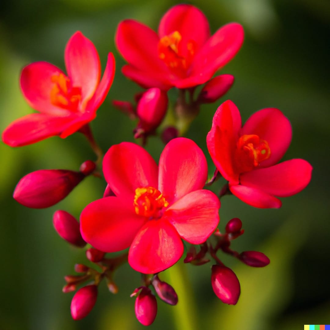 3 Feet Tall Red Jatropha Integerrima Peregrina Sub Plant - Tropical ...
