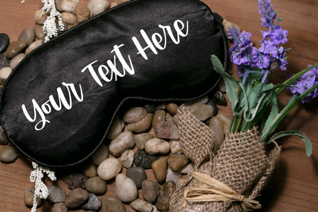 Black Custom Saying Sleep Mask, Black Custom Quote Eyemask ...