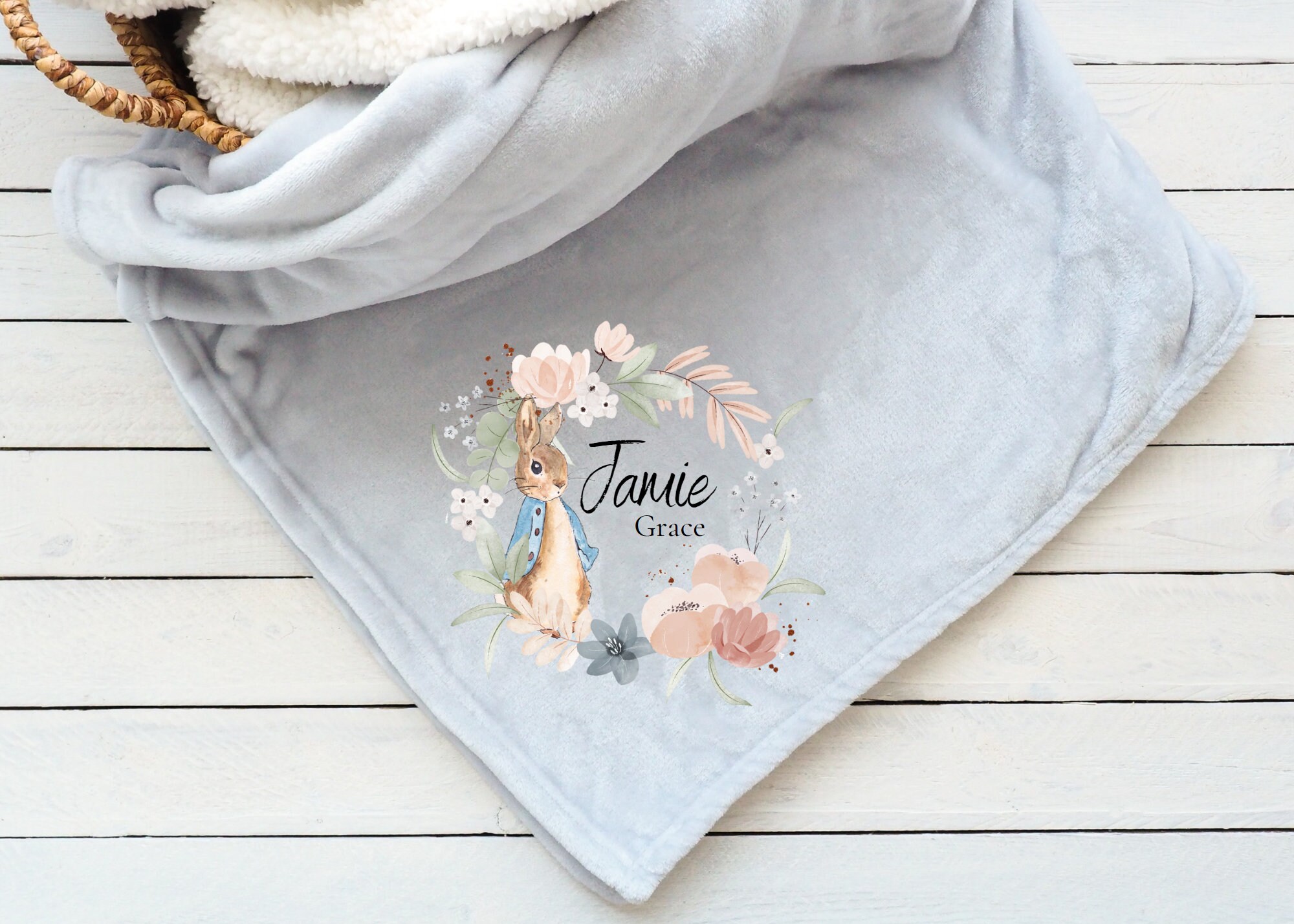 Peter Rabbit Personalized Baby Blanket - Etsy