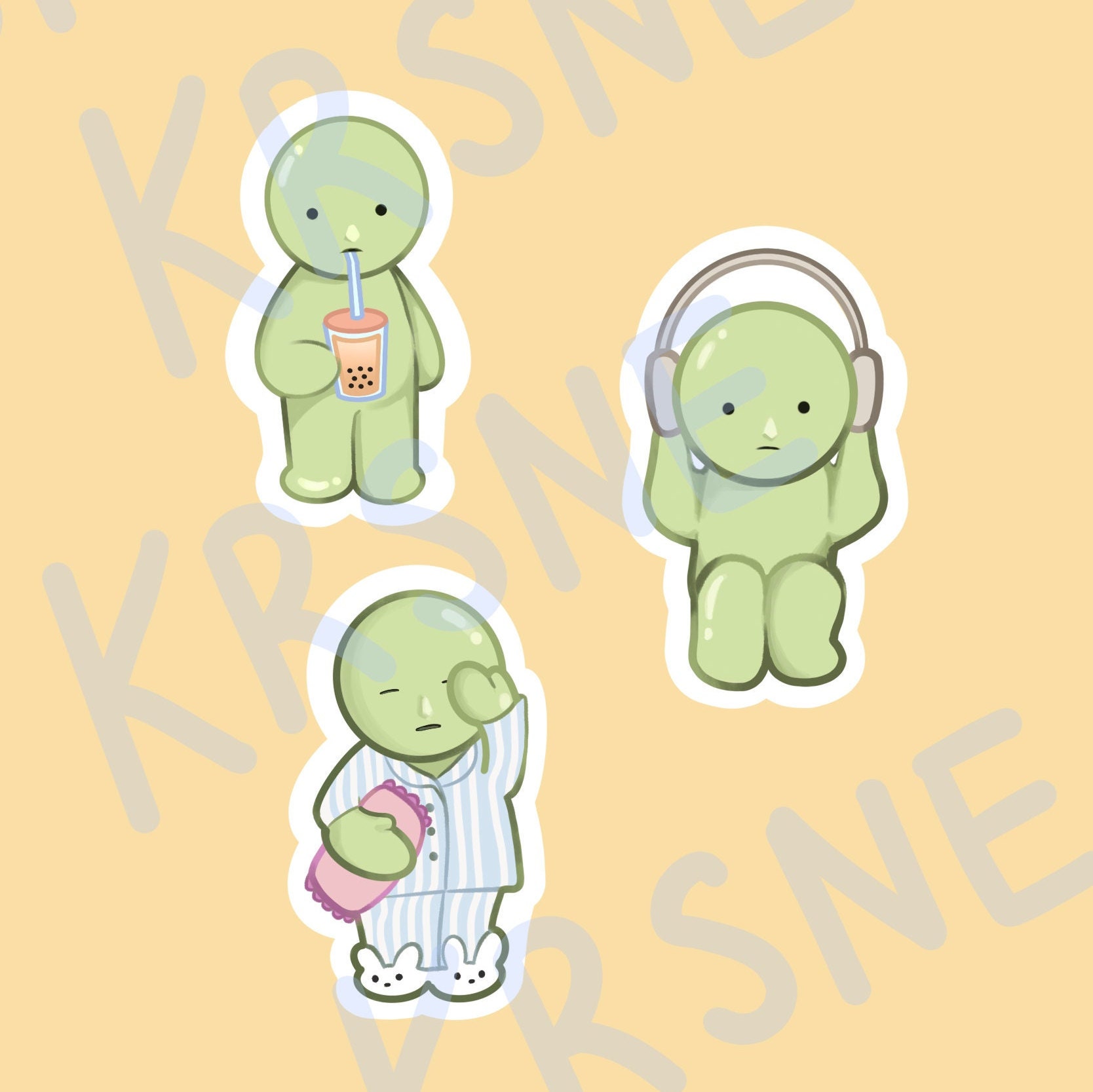 Smiski Sticker Pack PREORDER - Etsy