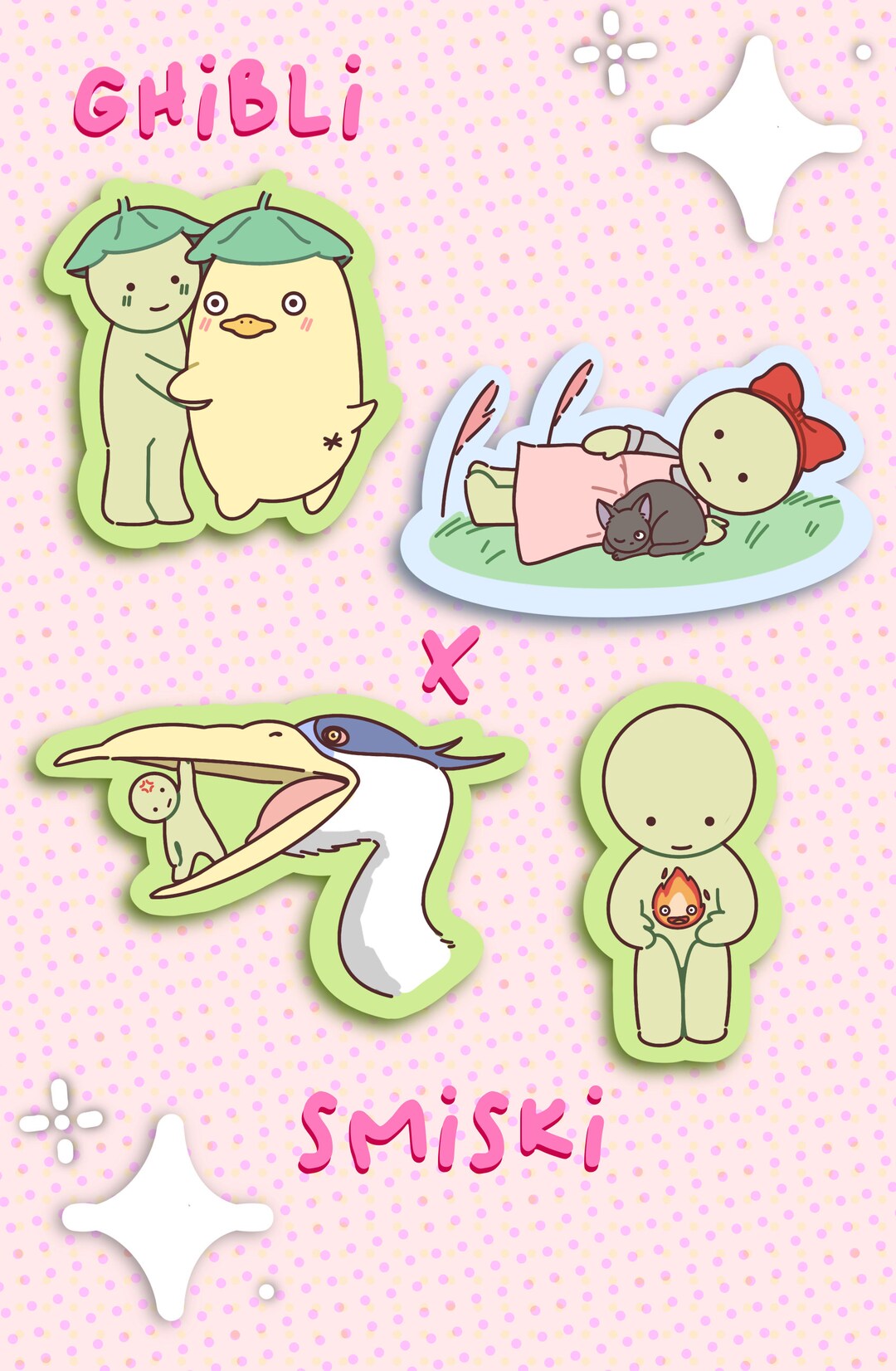Smiski X Studio Ghibli Stickers Ver. 2 | Vinyl Waterproof Stickers ...