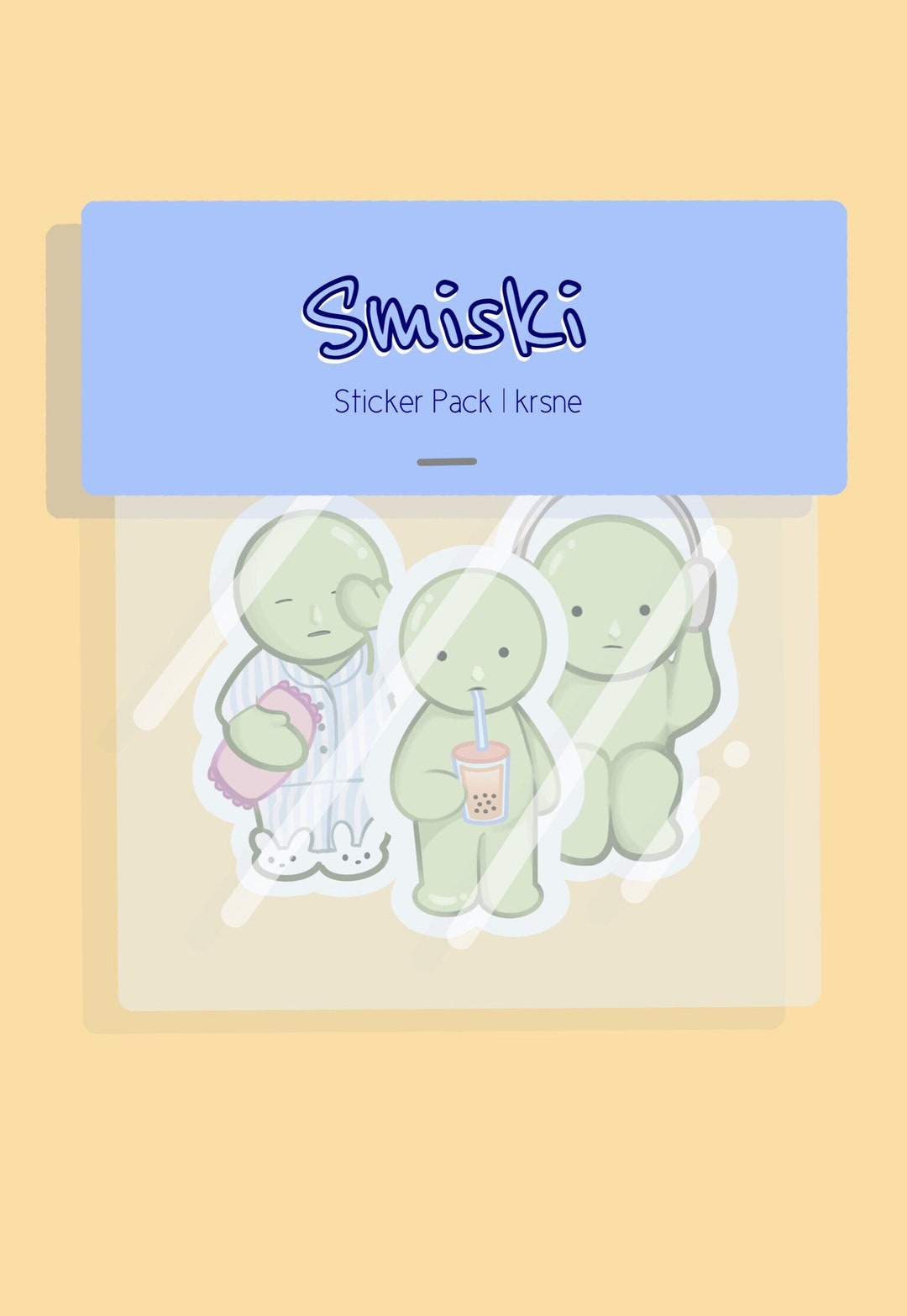 Smiski Sticker Pack PREORDER - Etsy