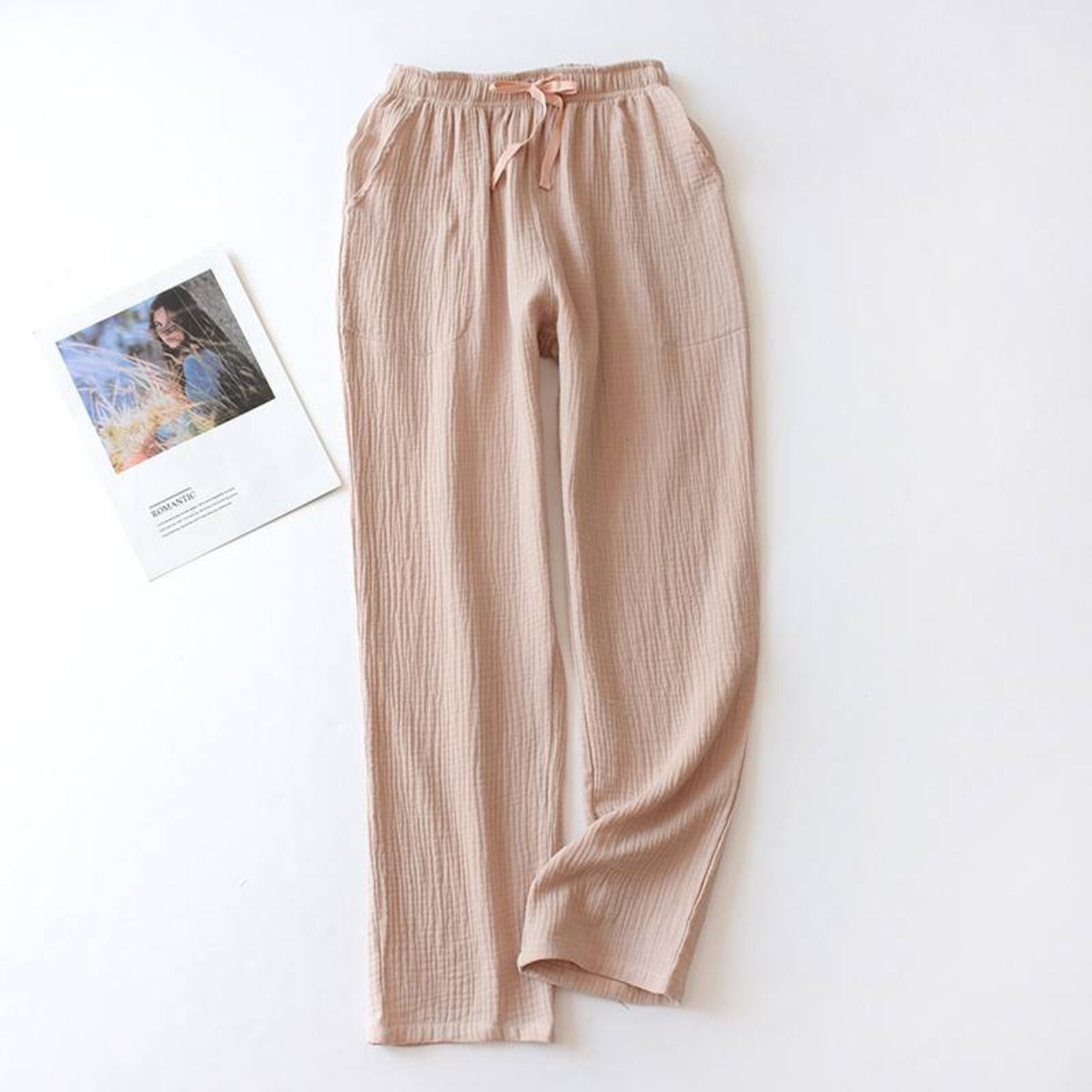 Women Earth Tone Color Cotton Pants Comfy Pants Sleep Bottoms - Etsy